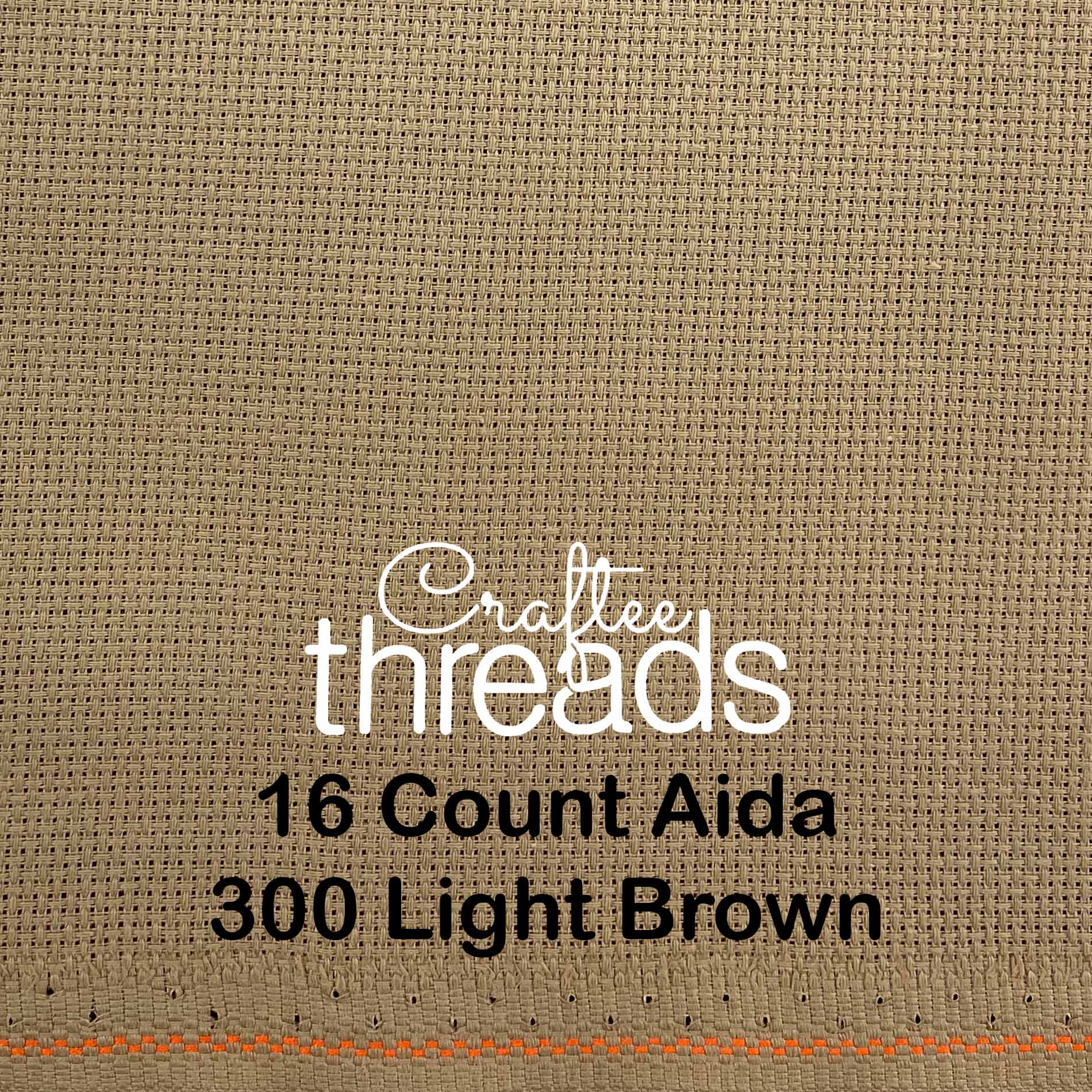 16 COUNT ZWEIGART AIDA LIGHT BROWN (300) – Crafteethreads